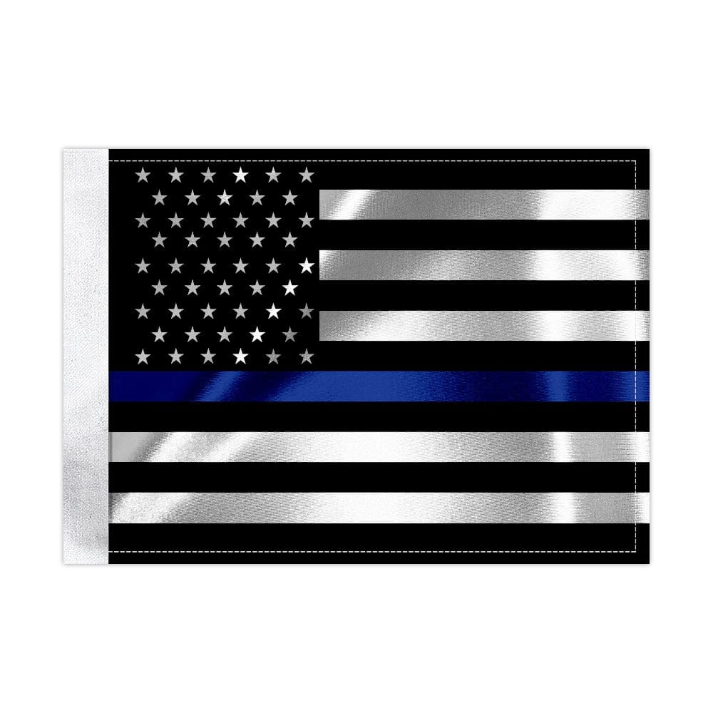 Vibrant Blue Line Flag America For Motorcycles Cars & Trucks