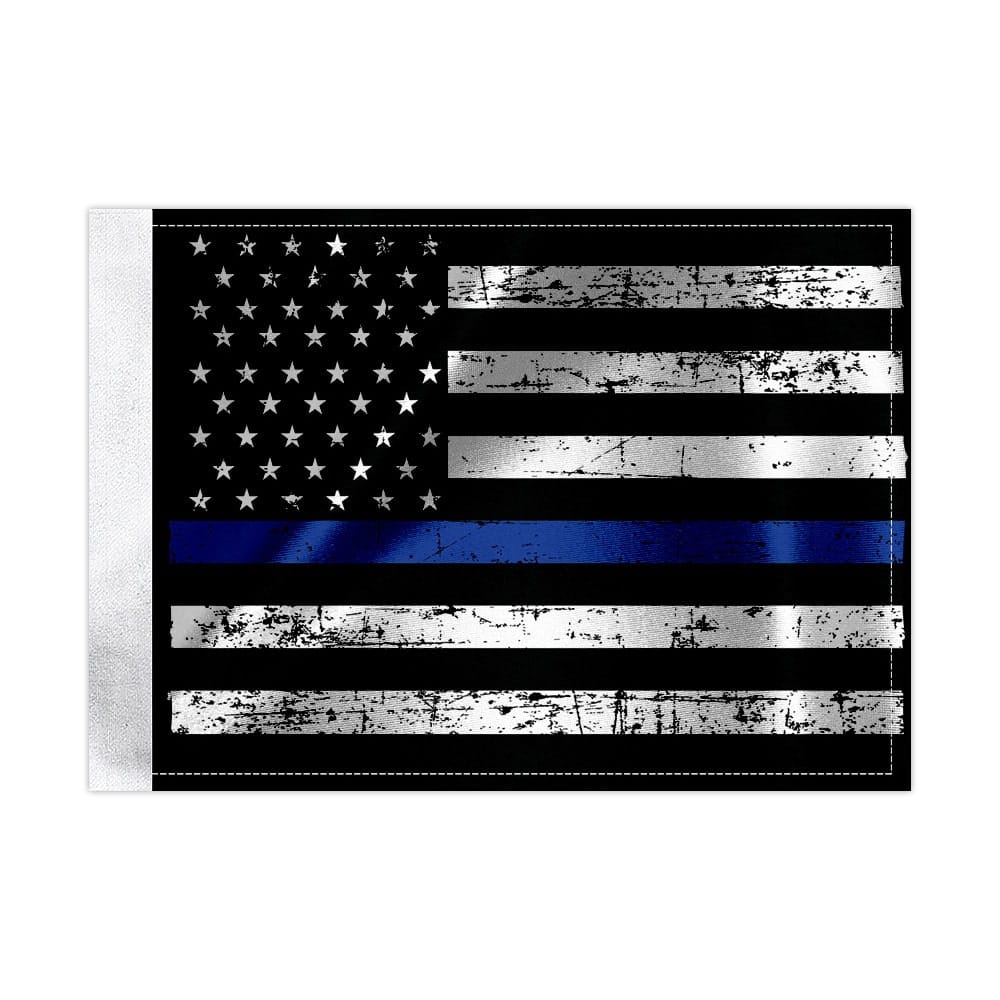 Vibrant Blue Line Flag America For Motorcycles Cars & Trucks