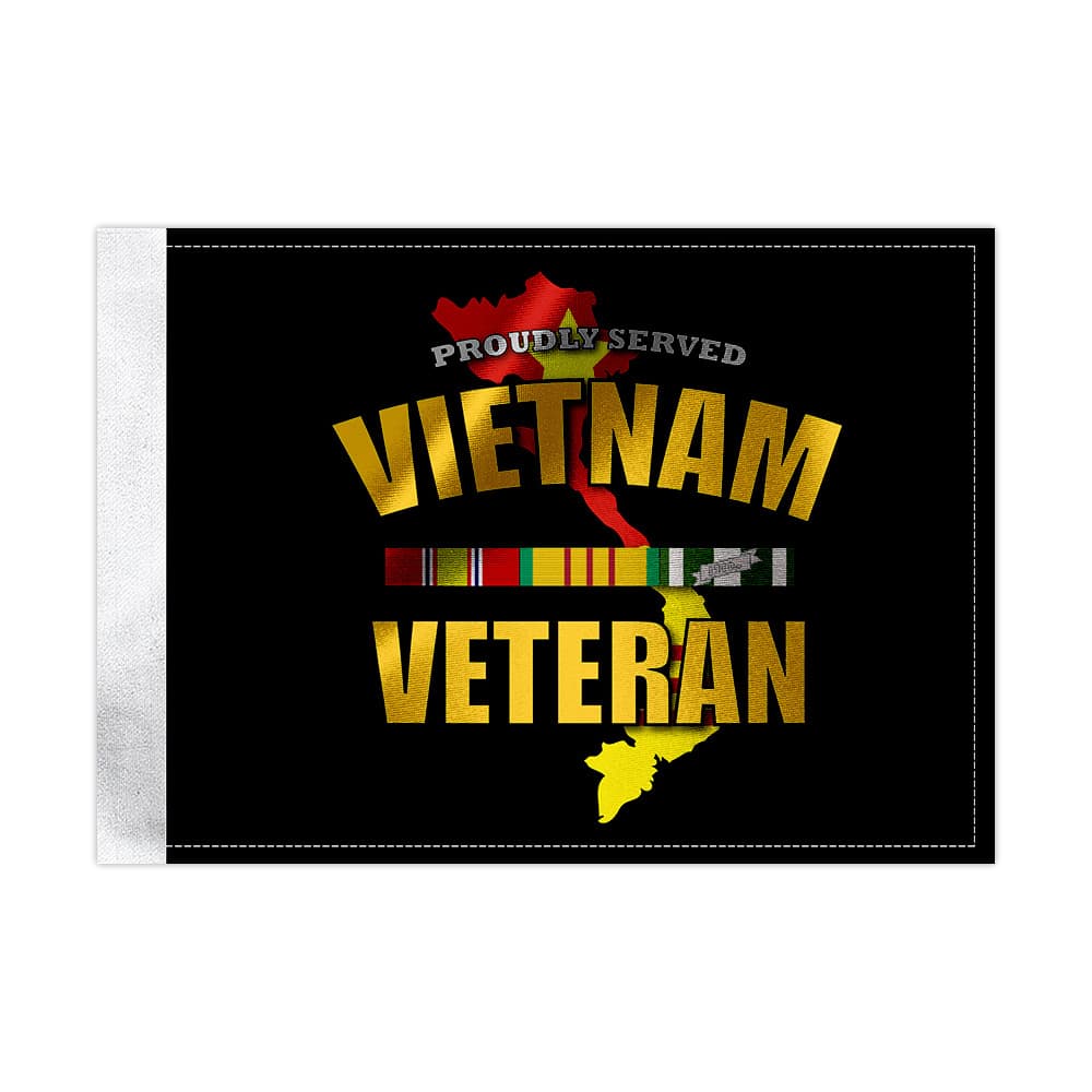 Vibrant Vietnam Veteran Flag For Motorcycles Cars & Trucks