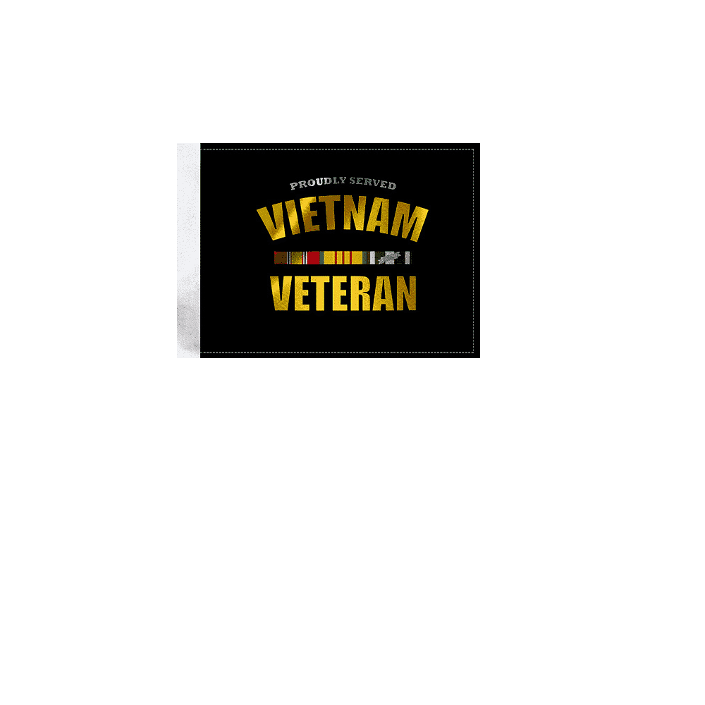 Strong Motorcycle Flag Mount With 8x11" Vietnam Vet Flag
